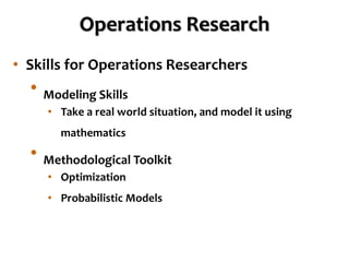 Lecture 1 introduction to or | PPTX
