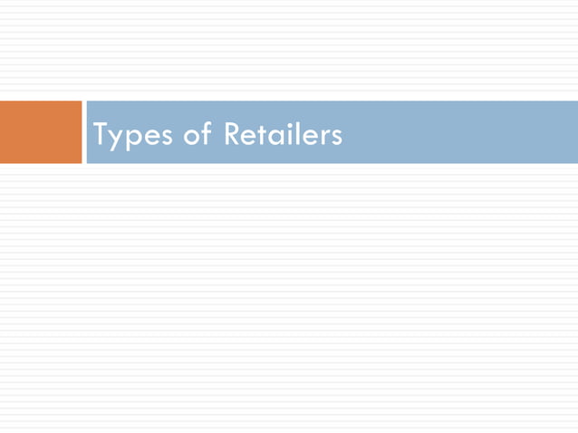 Lecture 1 - Introduction to Retailing | PDF