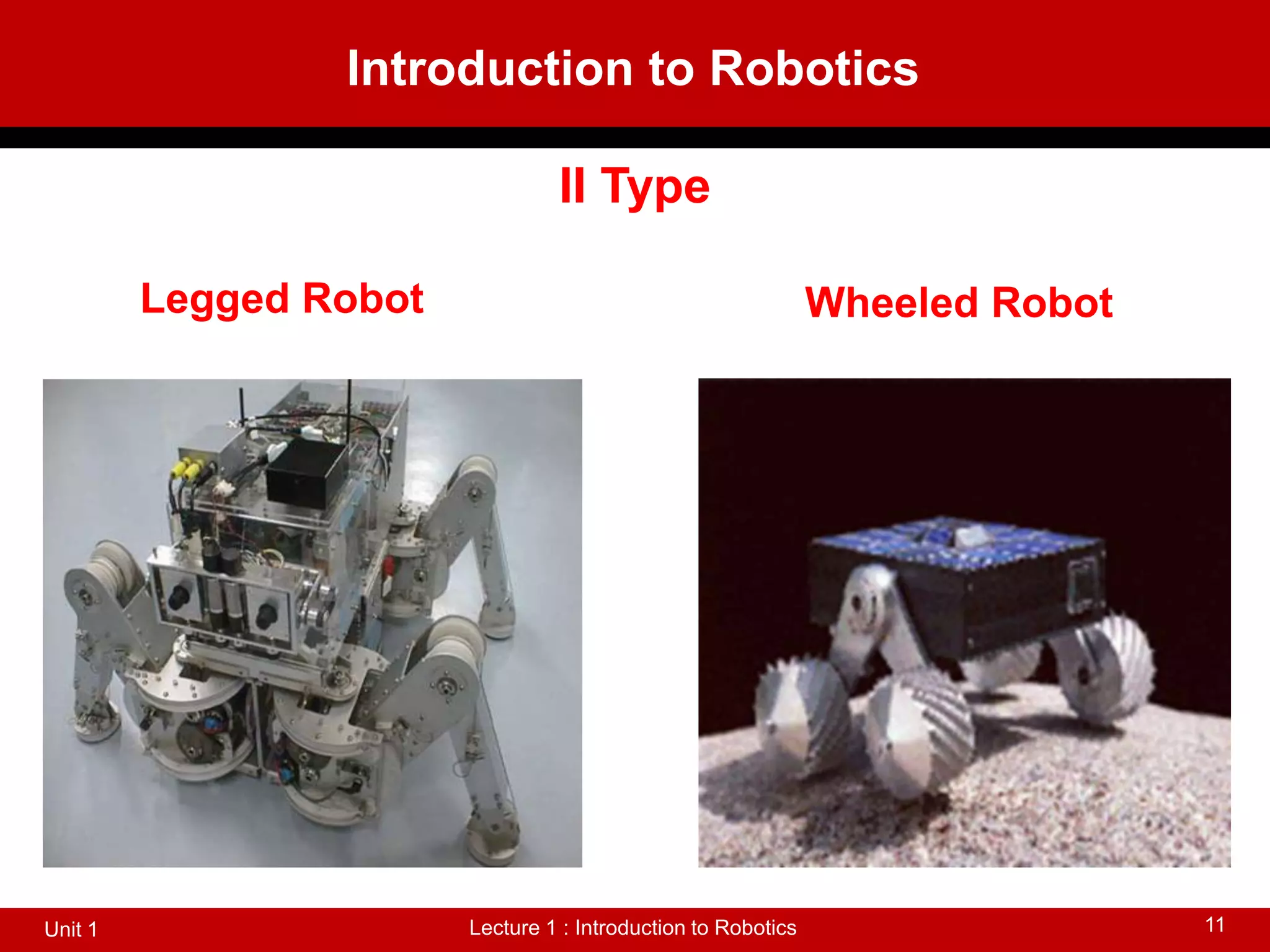 Lecture 1 Introduction To Roboticspptx Robotics Technology