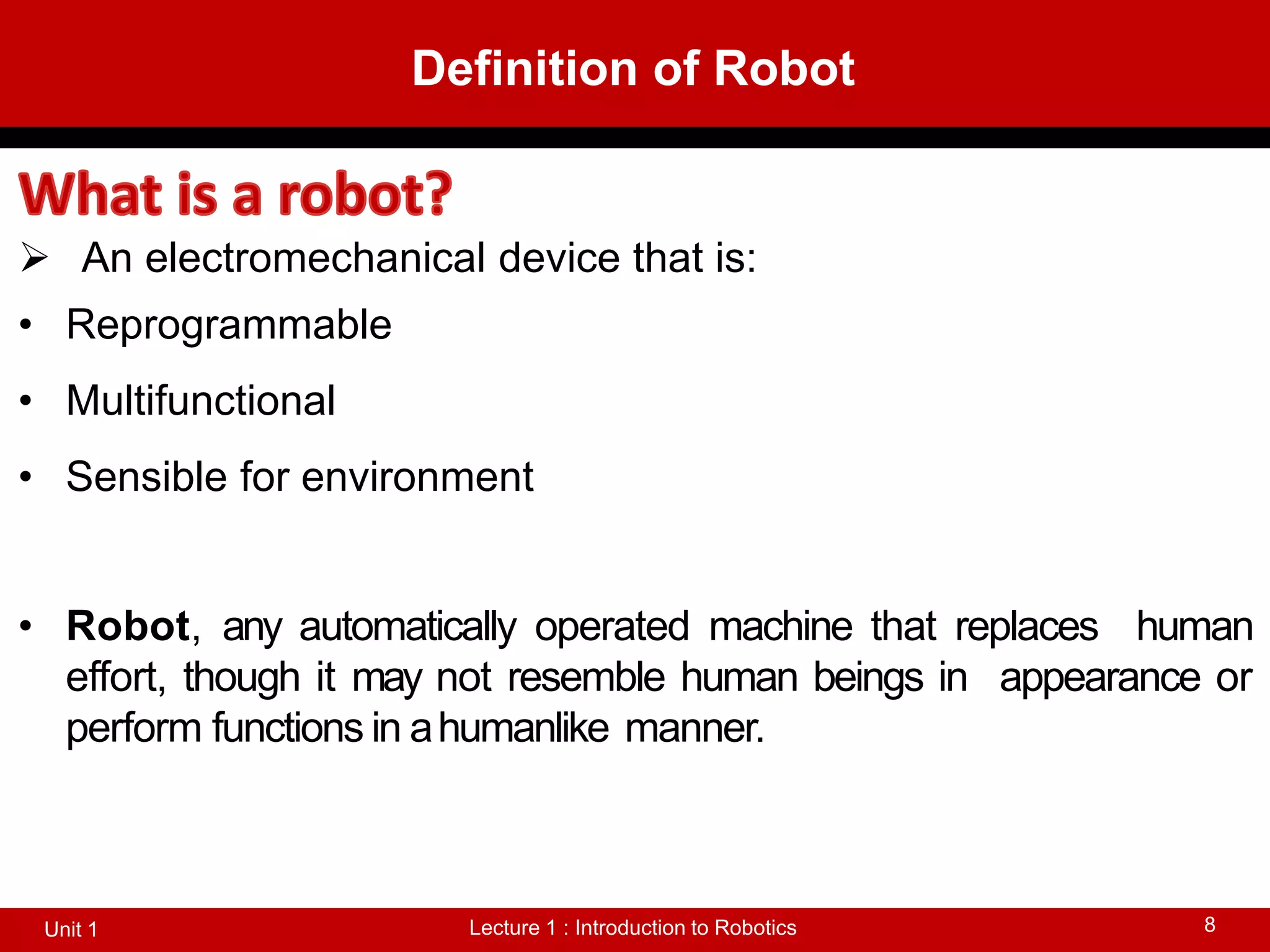 Lecture 1 - Introduction to Robotics.pptx