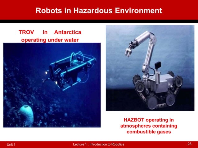 Lecture 1 Introduction To Roboticspptx Robotics Technology And Computing