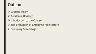 Lecture-1: Introduction to system integration and architecture - course overview and grading ...