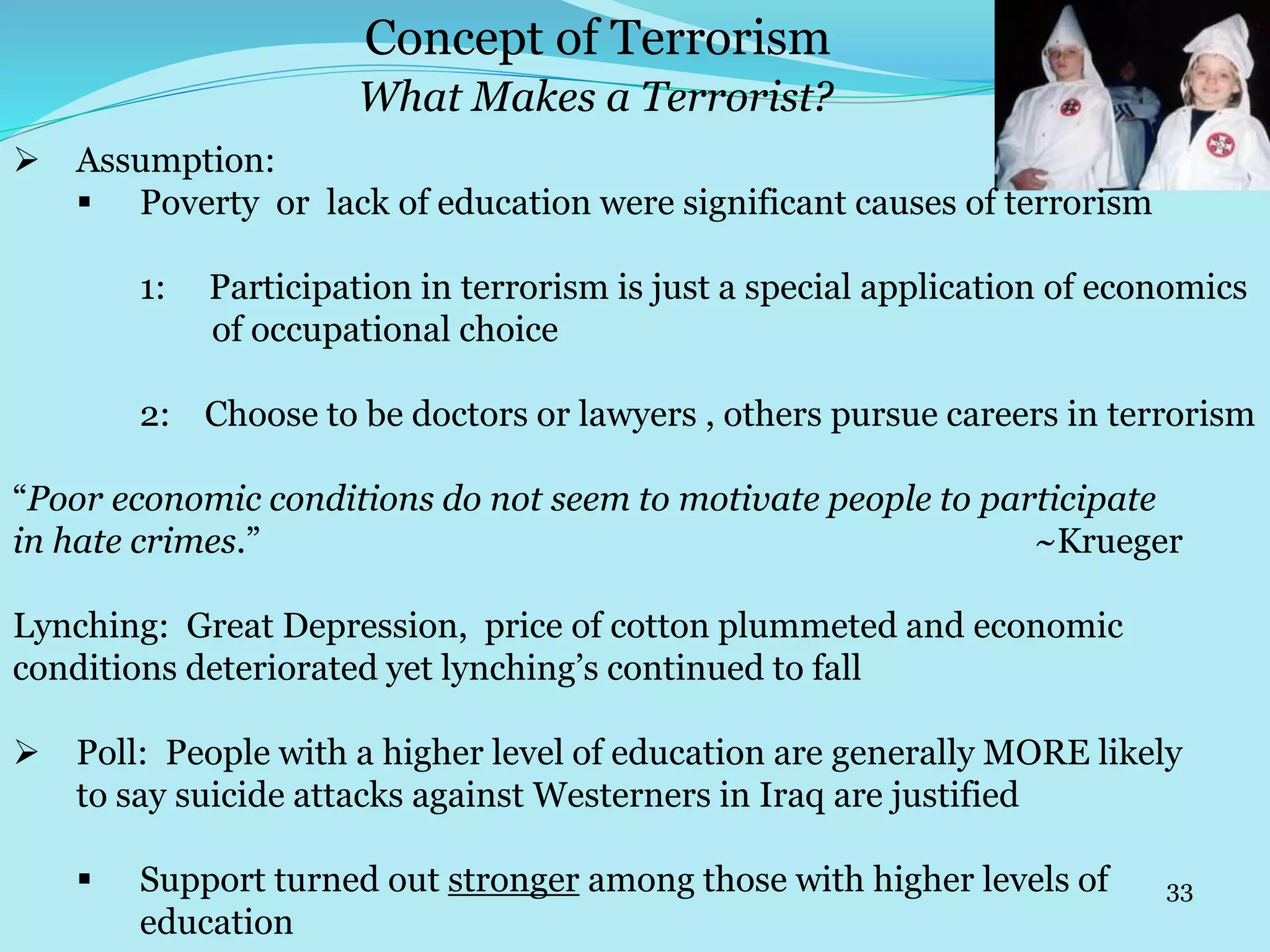Lecture 1 introduction to terrorism | PPTX