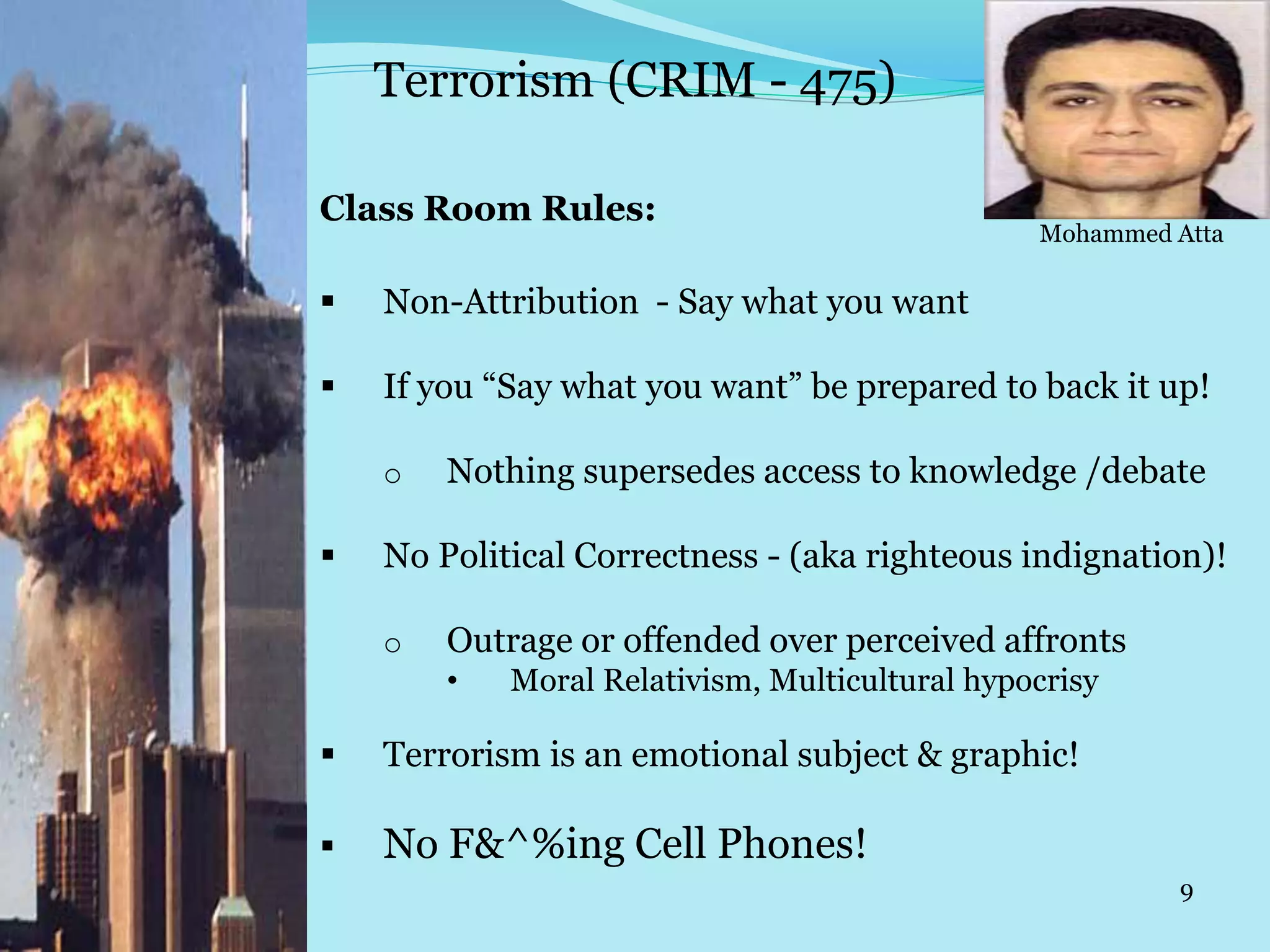 Lecture 1 introduction to terrorism | PPTX