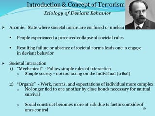 Lecture 1 introduction to terrorism | PPTX