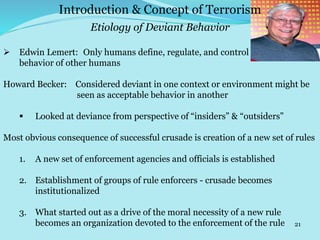 Lecture 1 introduction to terrorism | PPTX