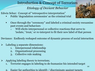 Lecture 1 introduction to terrorism | PPTX