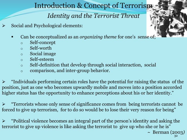 Lecture 1 introduction to terrorism | PPTX | Islam | Religion & Spirituality