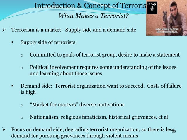 Lecture 1 introduction to terrorism | PPTX | Islam | Religion & Spirituality