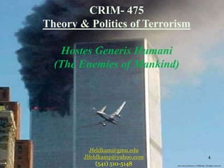 Lecture 1 introduction to terrorism | PPTX