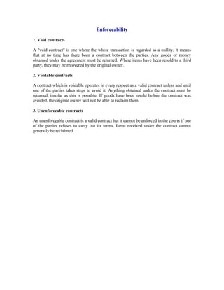 Lecture 1 introduction to the law of contract | DOCX