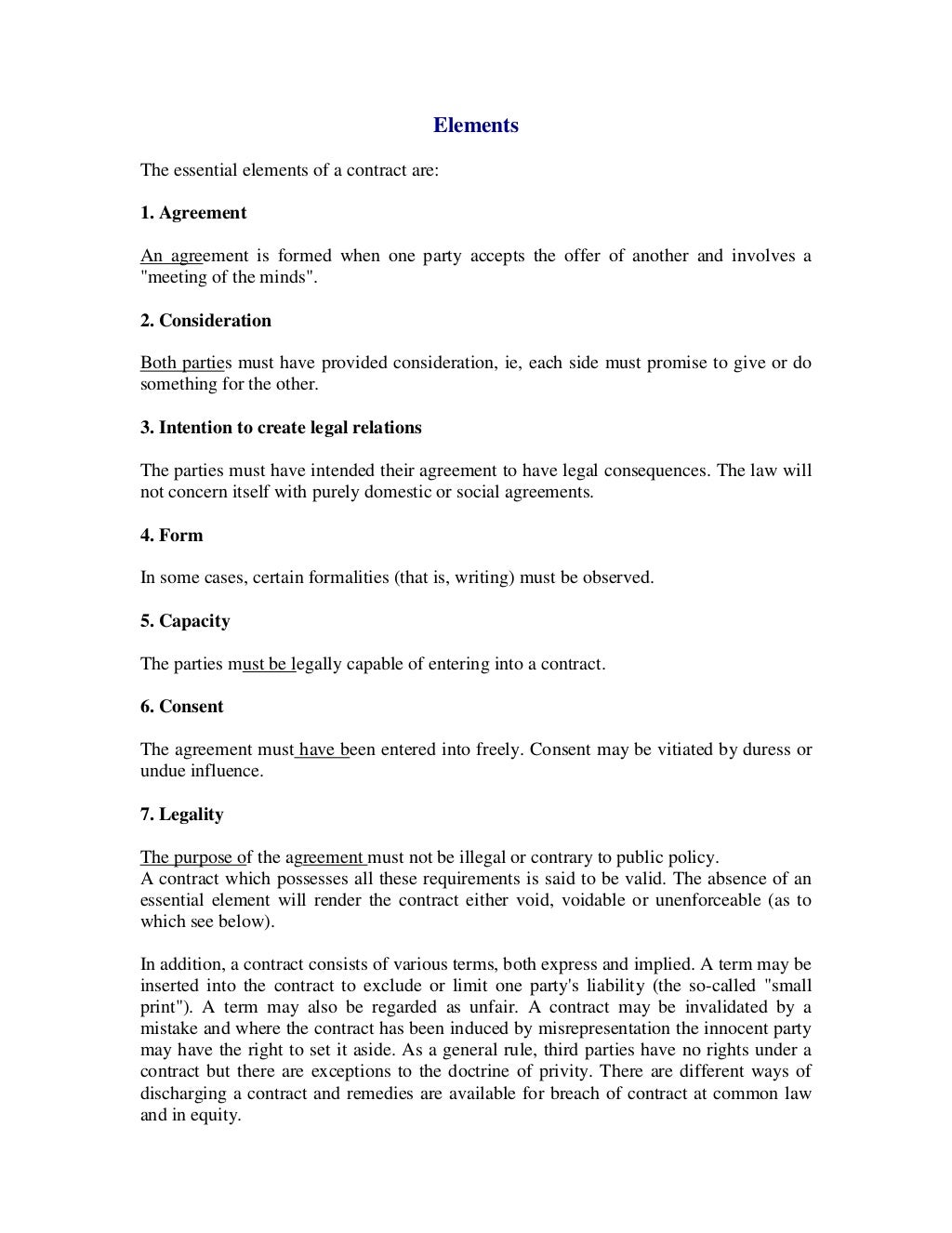 Lecture 1 introduction to the law of contract