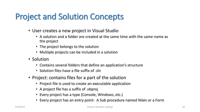 Lecture 1 introduction to vb.net | Programming Languages | Computing