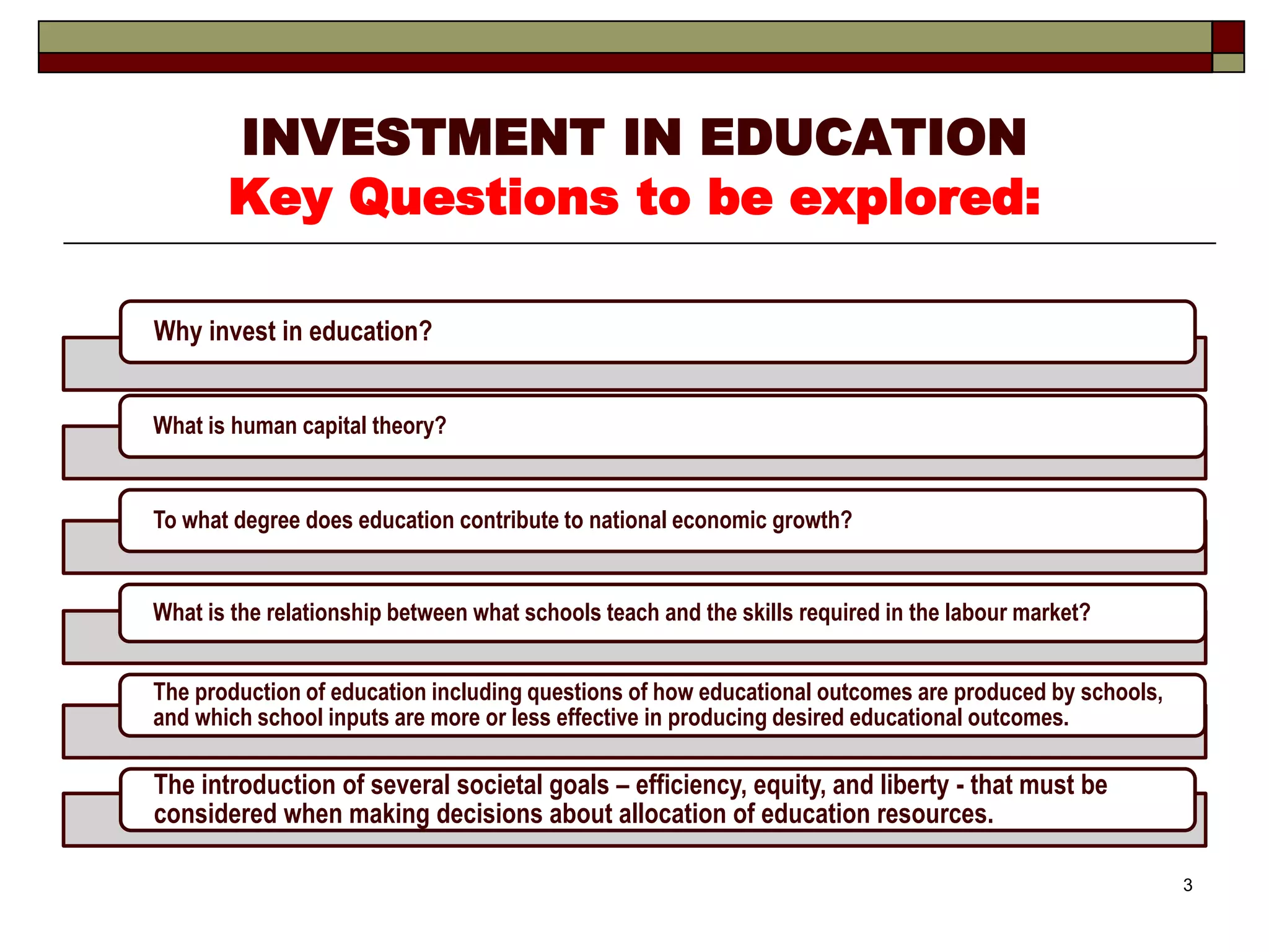 Lecture 1 investment in education | PPTX