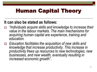 Lecture 1 investment in education | PPTX