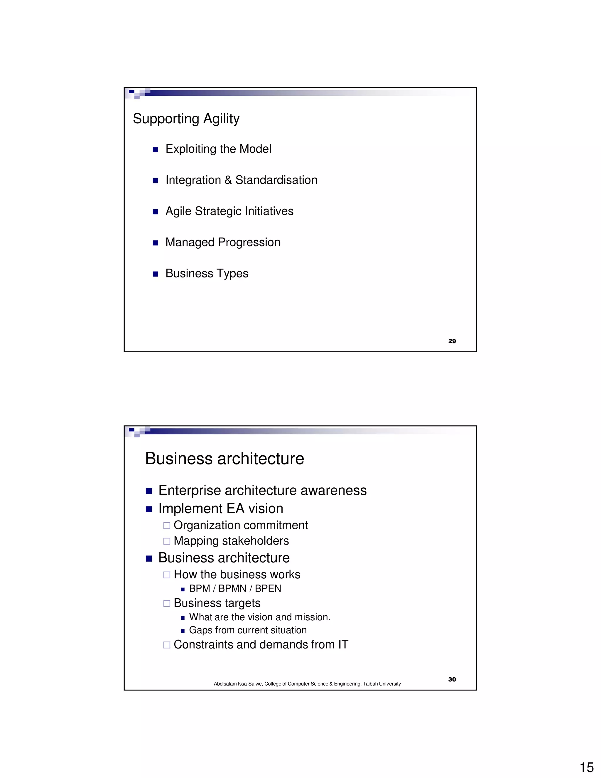 Lecture1 is323-enterprise architecture(ea-concepts) | PDF | Databases | Computer Software and ...