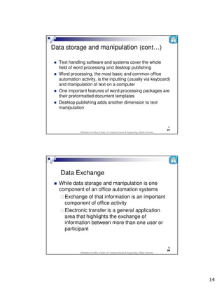 Lecture1 (is342) (office automationsystems) | PDF | Internet | Computing