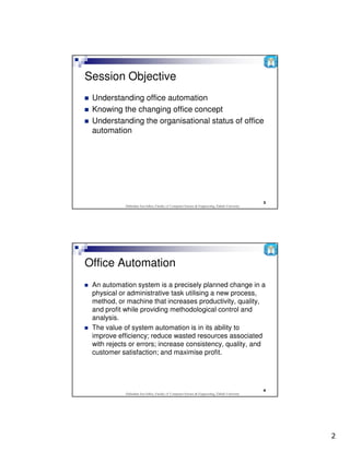 Lecture1 (is342) (office automationsystems) | PDF | Internet | Computing