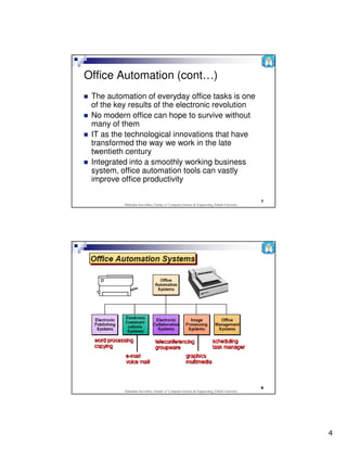Lecture1 (is342) (office automationsystems) | PDF | Internet | Computing