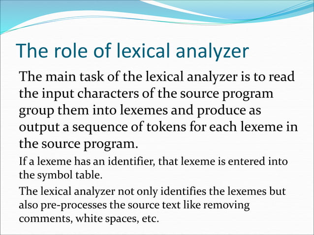 Lecture 1 - Lexical Analysis.ppt | Programming Languages | Computing