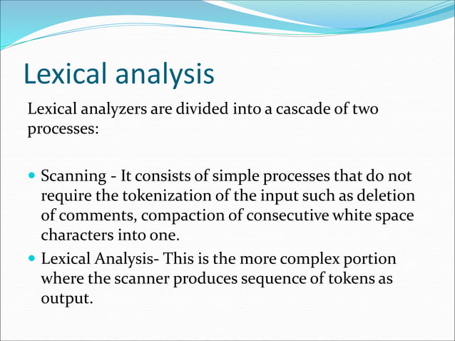Lecture 1 - Lexical Analysis.ppt | Programming Languages | Computing