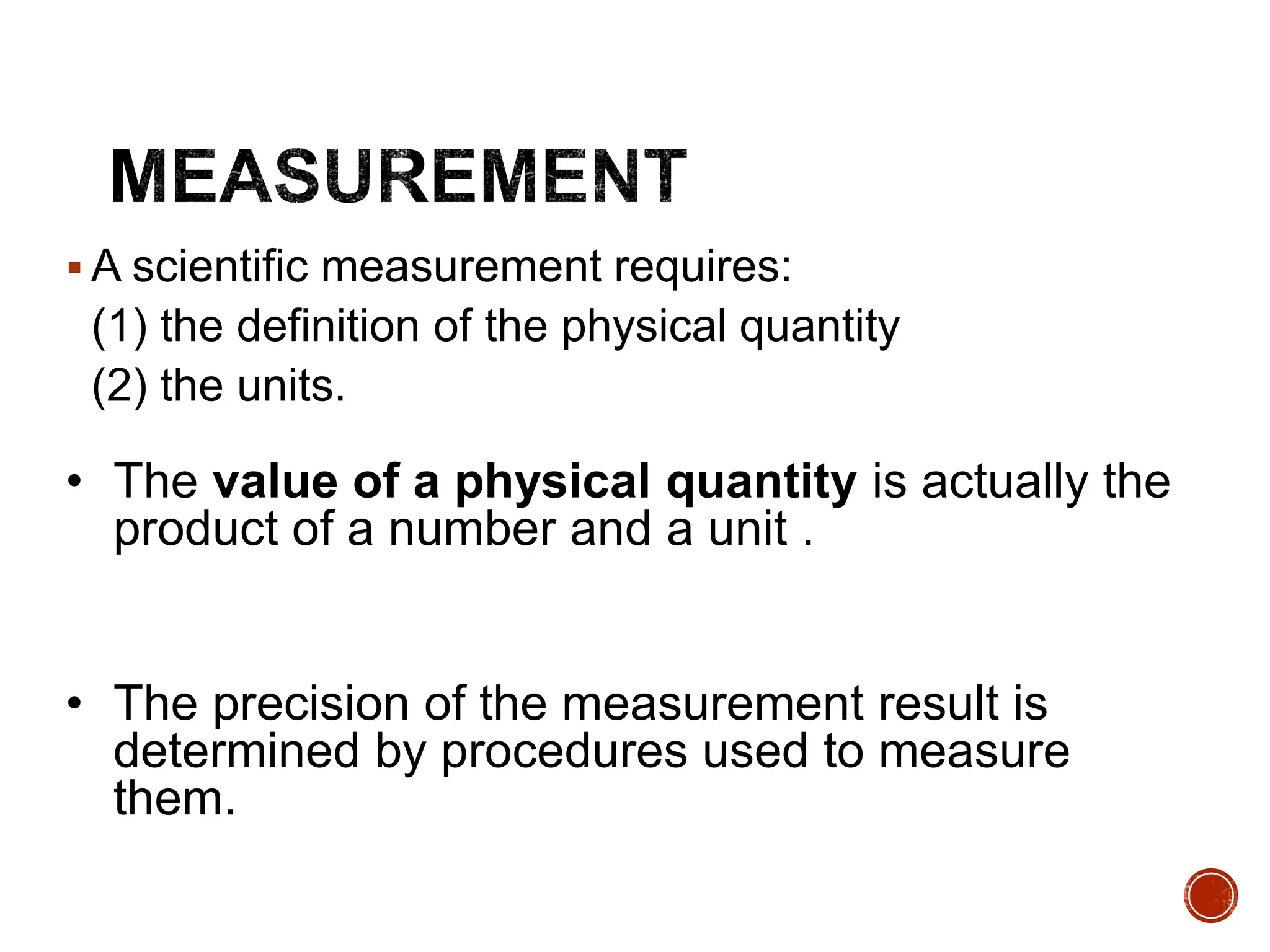 Lecture 1 - Measurement, Dimensional analysis | PPTX