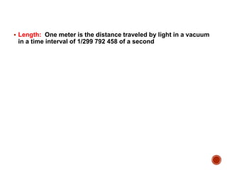Lecture 1 - Measurement, Dimensional analysis | PPT