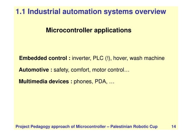 Lecture 1 microcontroller overview | PDF | Operating Systems | Computer Software and Applications