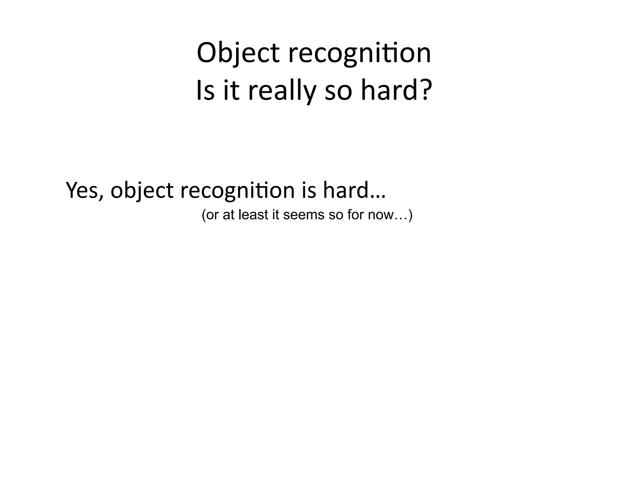 Mit6870 Grounding Object Recognition And Scene Understanding Lecture 1 Pdf