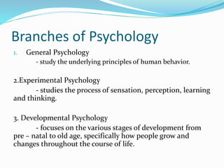General Concepts of Psychology | PPTX