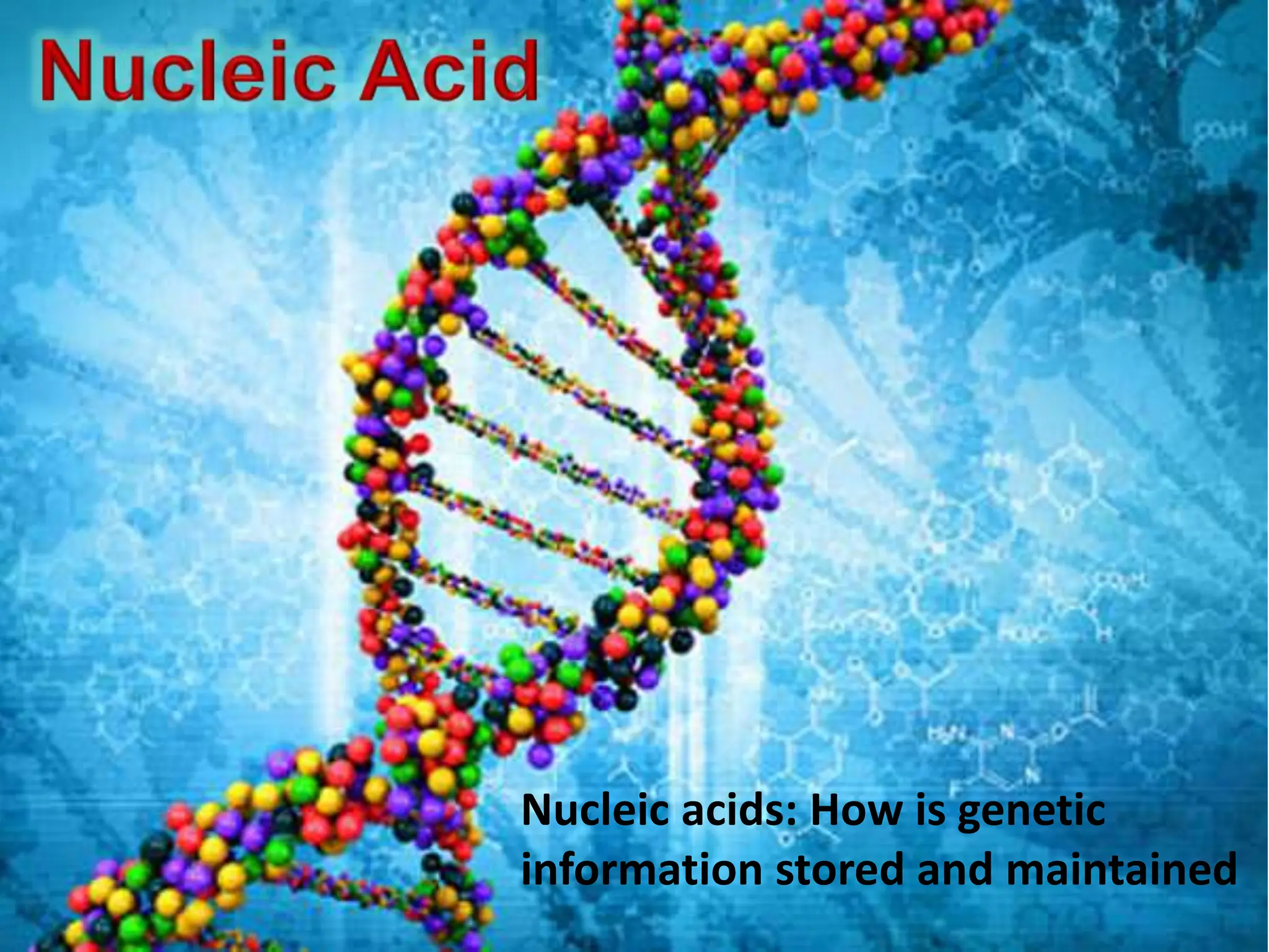 Nucleic Acid Biology for Beginners basics of DNA CEntral dogma | PPT