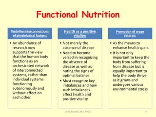 Lecture 1 nutrition from a functional perspective | PPTX