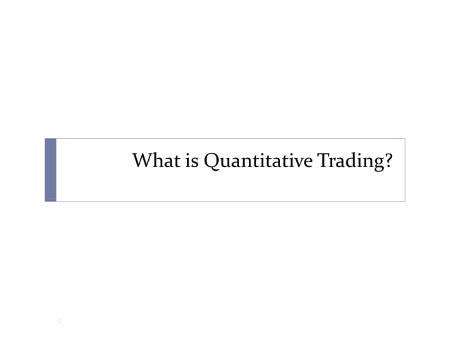 Intro to Quant Trading Strategies (Lecture 1 of 10) | PDF