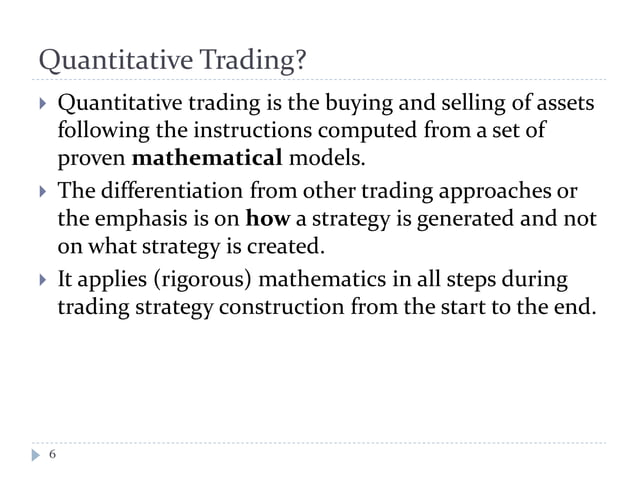 Intro to Quant Trading Strategies (Lecture 1 of 10) | PDF
