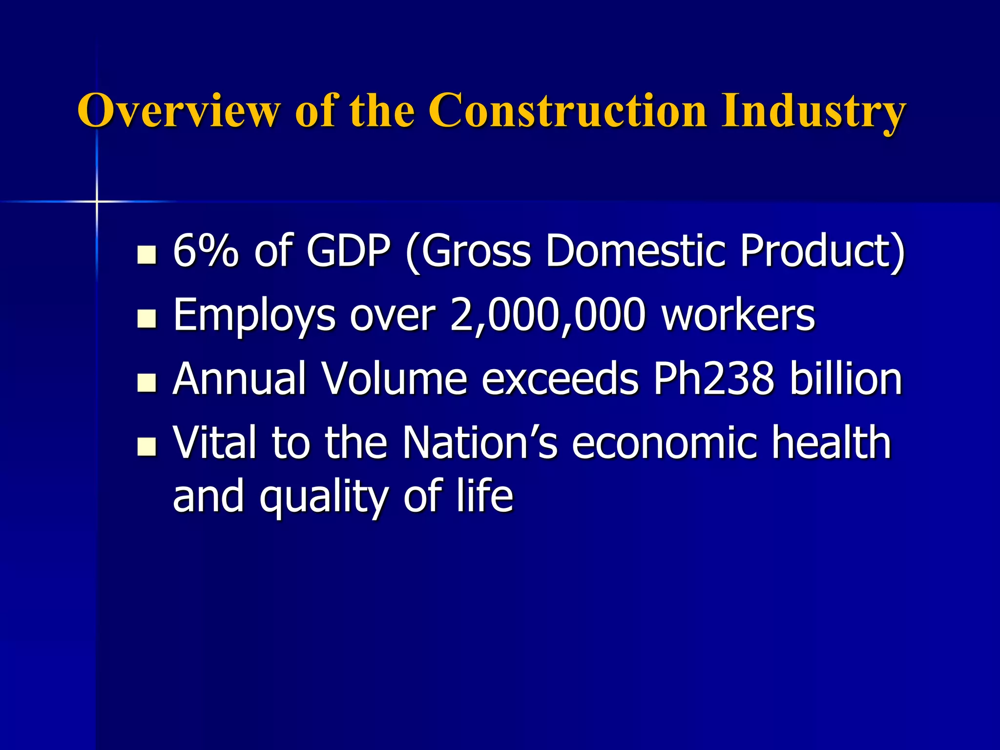 Lecture 1 overview of the construction industry | PPTX