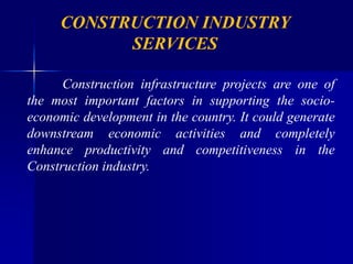 Lecture 1 overview of the construction industry | PPTX