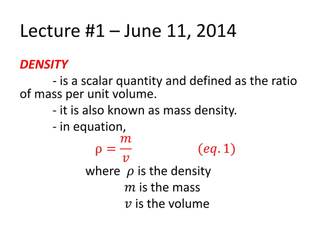 DENSITY: SPECIFIC GRAVITY | PPTX