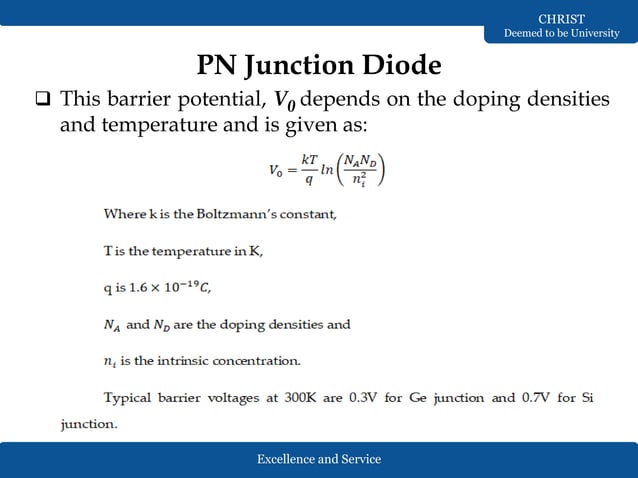 Lecture 1 - PN Junction Diode in Basic Electronics | PPT