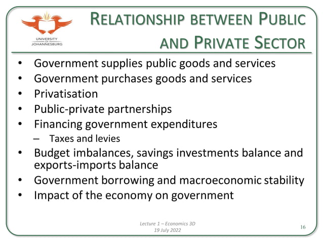 Lecture 1 - Public Sector and the Economy.pdf | Government Support and ...