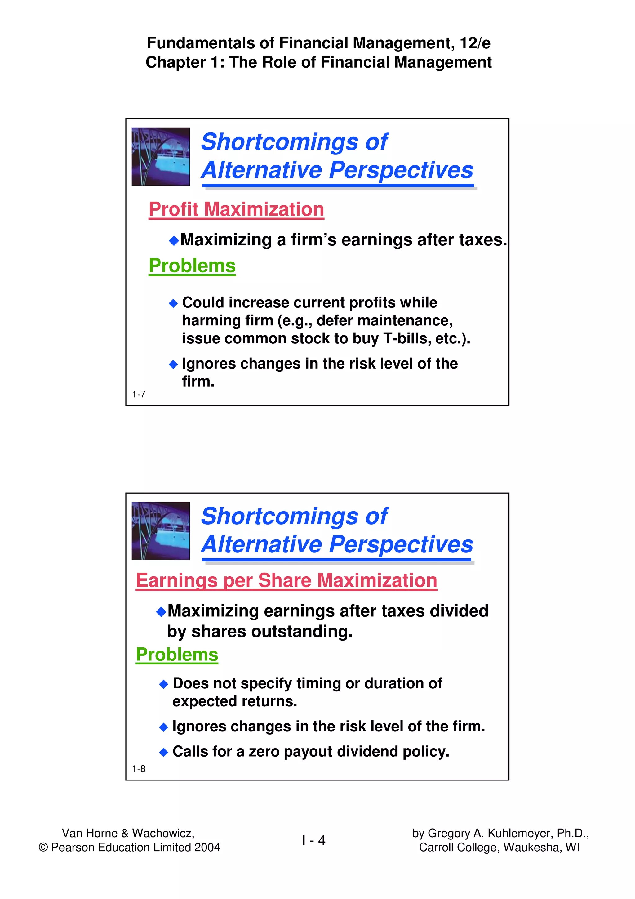 Role of financial management | PDF