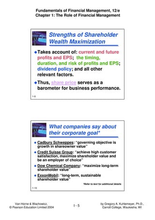 Role of financial management | PDF