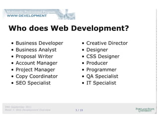 Web Development Overview (partial) | PPT