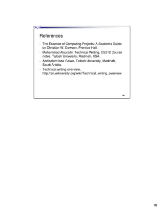 Lecture1 (technical writing) | PDF