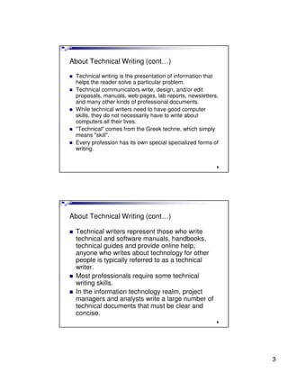 Lecture1 (technical writing) | PDF