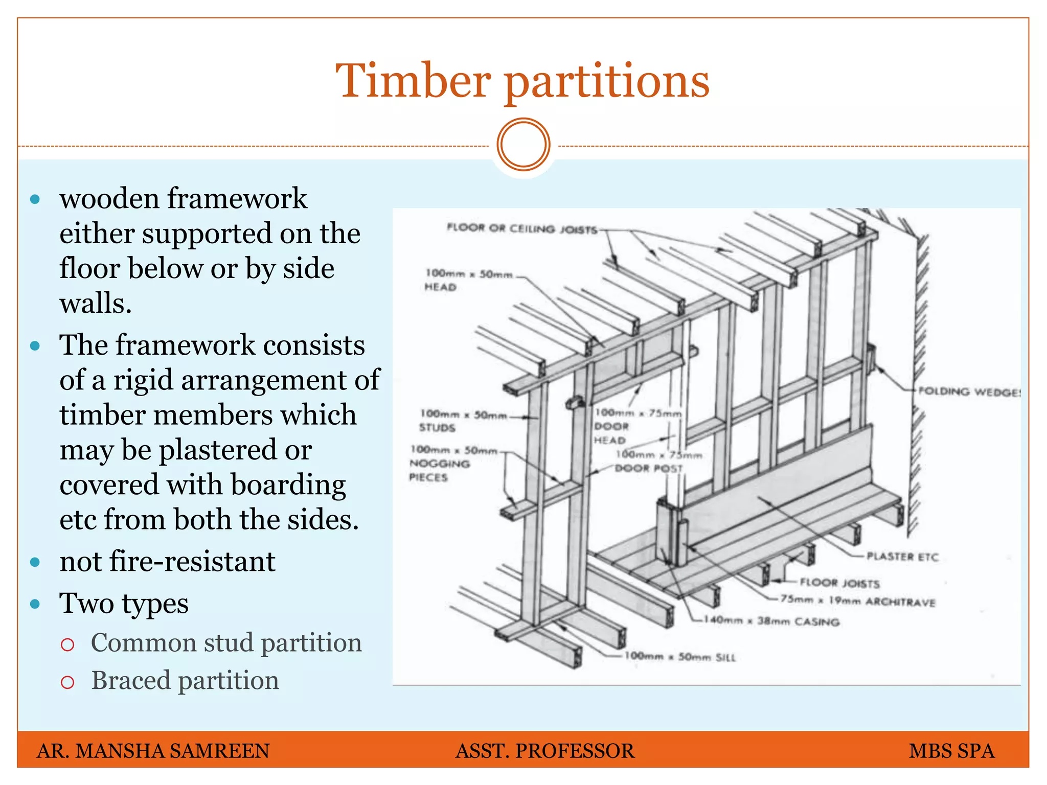 lecture 1- types of partition.pptx | Woodworking | Arts and Crafts
