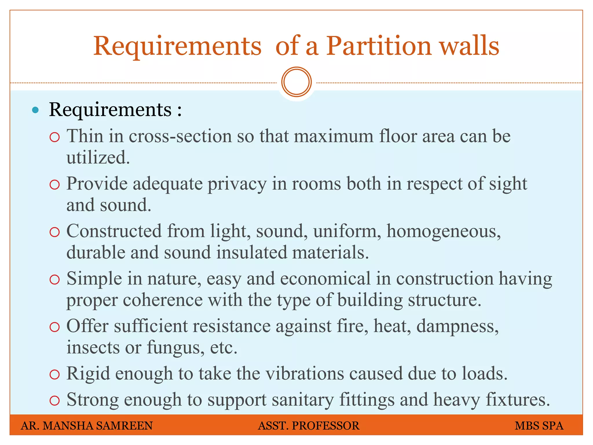 lecture 1- types of partition.pptx | Woodworking | Arts and Crafts