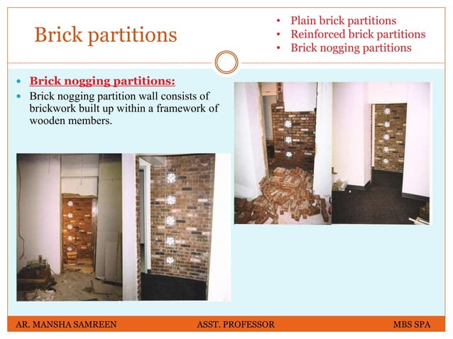 lecture 1- types of partition.pptx | Woodworking | Arts and Crafts