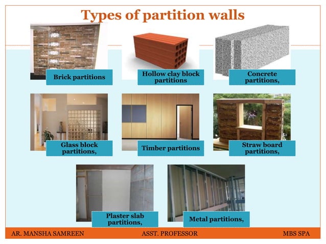 lecture 1- types of partition.pptx | Woodworking | Arts and Crafts