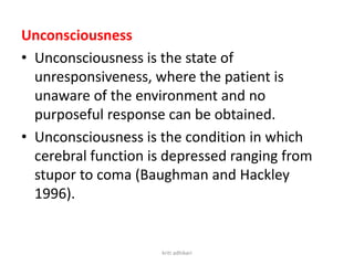 nursing care on unconcious patient | PPTX