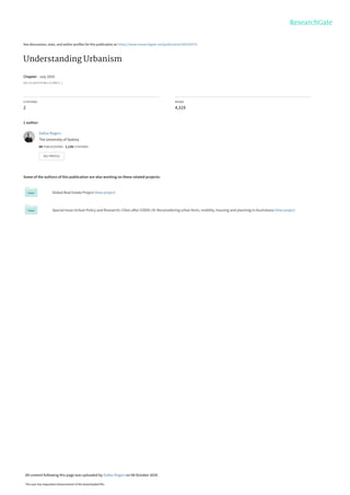 Lecture 1- Understanding Urbanism.pdf easy | PDF